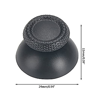 1 Pair Analog Joystick Thumb Stick Grip Cap Replacement for PS5 Controller Black