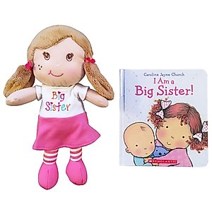 MartLoop I Am a Big Sister Doll and Book Bundle