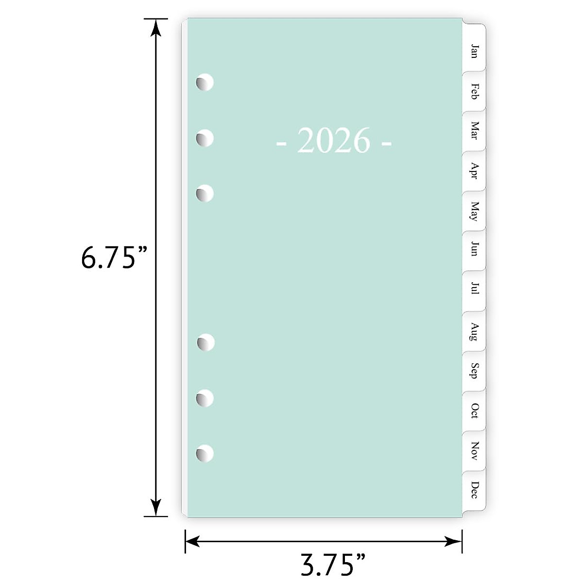 2023 Weekly & Monthly Planner Refill, 3-3/4" x 6-3/4", January 2023 - Dec 2023, Personal/Compact/Size 3
