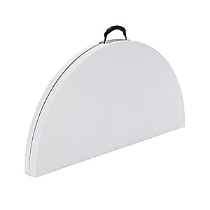 Lifetime 280064 Light Commercial Fold-in-Half Round Table, Single Pack, White Granite