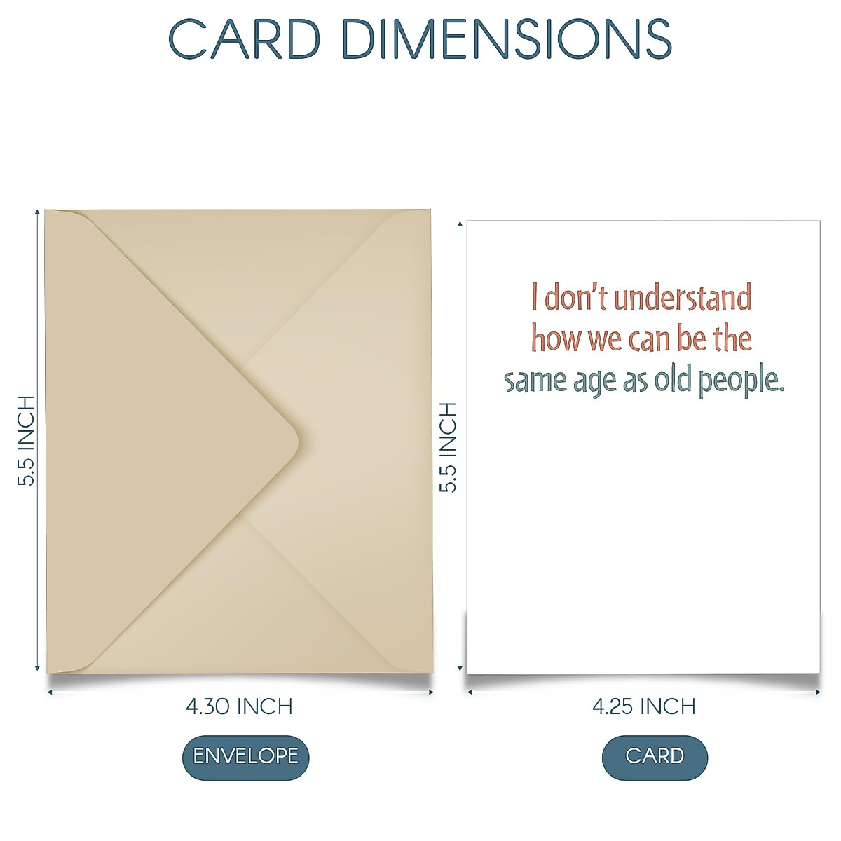 Modern Wit Funny Birthday Card - Husband Wife Greeting Gift Card With Envelope For Men And Women, Blank Inside, Made In USA, 4.25 X 5.5 inches (How People Can Be ...)