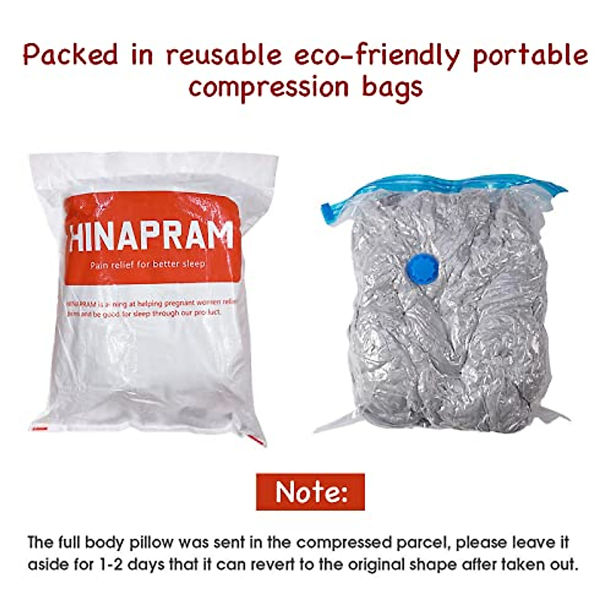 HINAPRAM Pregnancy Pillows for Sleeping Detachable U Shaped Full Body Pillow Maternity Pillows for Sleeping 55 inches Pregnancy Body Pillow with Cotton Cover(Pink)