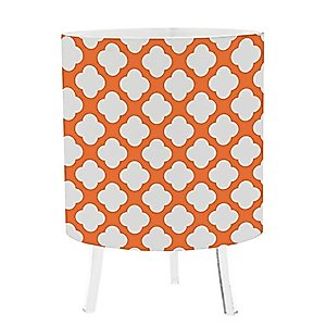 5x7 Inch LED Desk Lamp - Light Orange Clover Custom Canvas Printed Table Light 16 Colors - 5 Level Dimmer - 4 Lighting Effects - Rechargeable Light - Remote Control. by LampPix Made in The USA.