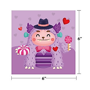 D4DREAM Monster Valentines Day Crafts for Kids 24pcs Valentine Stickers Sheets DIY Art Cards Make Your Own Face Stickers Make A Face Stickers for Kids Girl Boy Birthday School Classroom Party Supplies