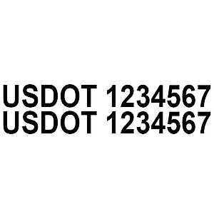 Set of 2 Custom USDOT US DOT Number Decals - add MC Company Name Location VIN CA or KYU Number - For Semi Trucks Tractor Tow Commercial Van Pick up Decal Sticker Graphic v2