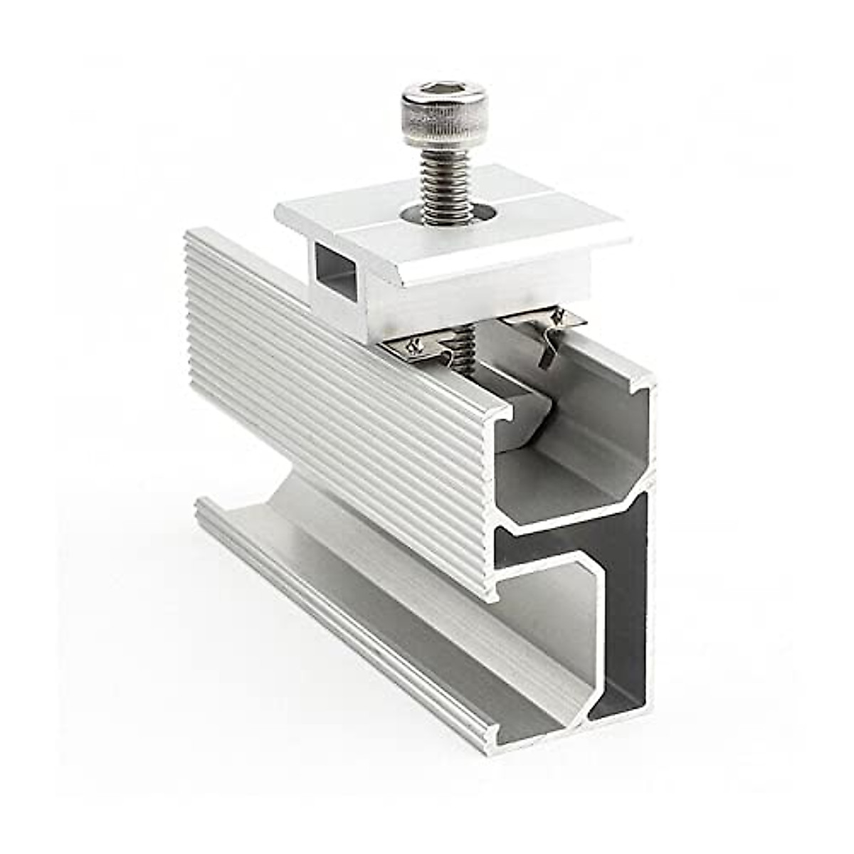 Copgge Solar Panel Middle Clamps Aluminium Solar Panel Mount Mid Clips Solar Panel Center Clamp Solar Mounting Bracket Roof Mount Clamps Solar Rail Mounting System Install Hardware (30mm Pack of 12)