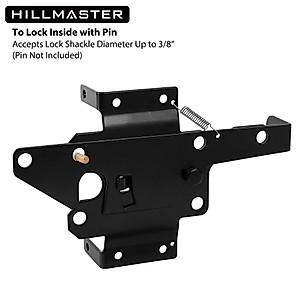 HILLMASTER Heavy Duty Self-Locking Gate Latch for Wooden Fence, Post Mount Automatic Gate Lock Gravity Door Latch Hardware for Secure Pool, Outdoor Garden, Metal Gates Vinyl Fence, Black Finish