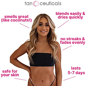 Tanceuticals CC Self Tanning Body Mousse - Ultra Dark Self Tanner - Healthy Ingredients & Fresh Coconut Scent Give Instant, Natural-Looking & Long-Lasting Sunless Tan - 6.7 oz (Ultra Dark)