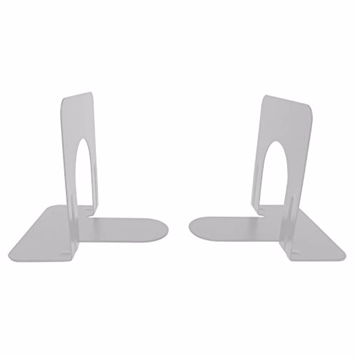 Clipco Premium Book Ends with Anti-Slip Pad 5-inch (Pack of 6) (White)