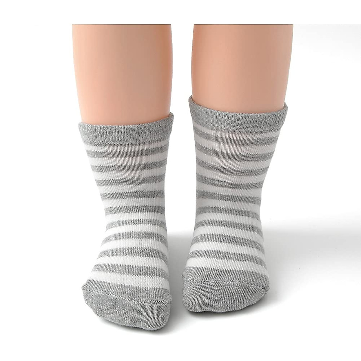 Yenzat Baby Toddler Boys Grip Crew Socks Non Skid Anti Slip 12-24 Months 12 Pairs