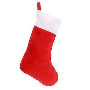 Christmas Stockings Personalized Red and White Hanging Ornament 18" Large Felt Art Decor for Tree Fireplace Hanging Xmas Home Family Holiday Party Gifts DIY Season Car Season
