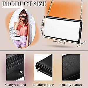 3 Pieces Sublimation Blank Wallet for Women with Chain DIY Blank White Purse Craft Bags Bulk Heat Transfer Pencil Pouch Faux Leather Makeup Bag 5 Mezzanine Multifunctional Wallets Bank Card Holder