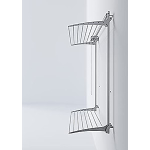foxydry Wall Plus, Wall Mounted Drying Rack, Wall Clothesline, Laundry Drying Rack Foldable and Suspended Clothesline in Aluminium and Steel 152x52x137cm / 59.84x20.48x54 in (150 cm)