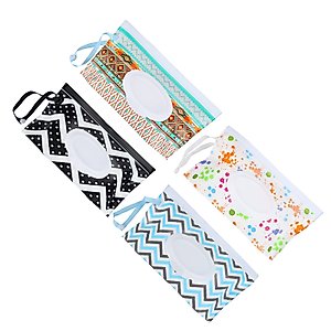Portable Wet Wipe Pouch, Lanyard Suitable Size Refillable Wet Wipe Holder for Kitchens for Bathrooms for Baby Rooms