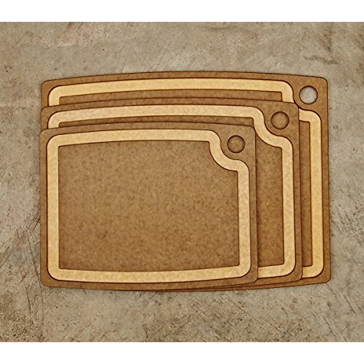 Epicurean Gourmet Series Cutting Board with Juice Groove, 19.5-Inch by 15-Inch, Nutmeg/Natural