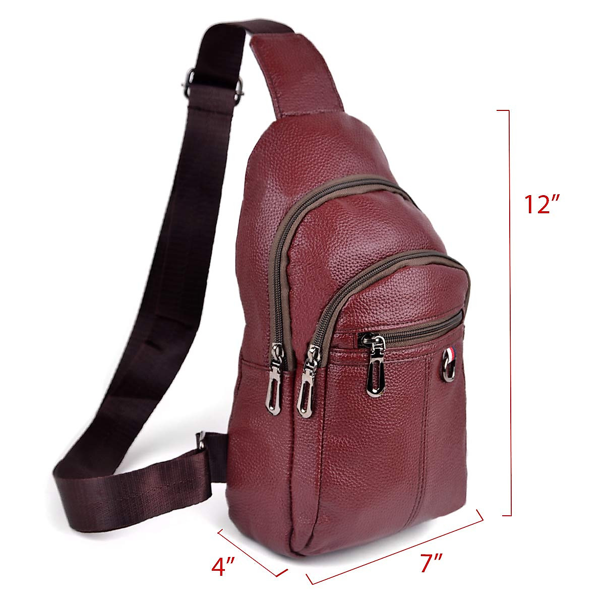 WESTEND Synthetic Leather Crossbody Sling Bag Backpack with Adjustable Strap