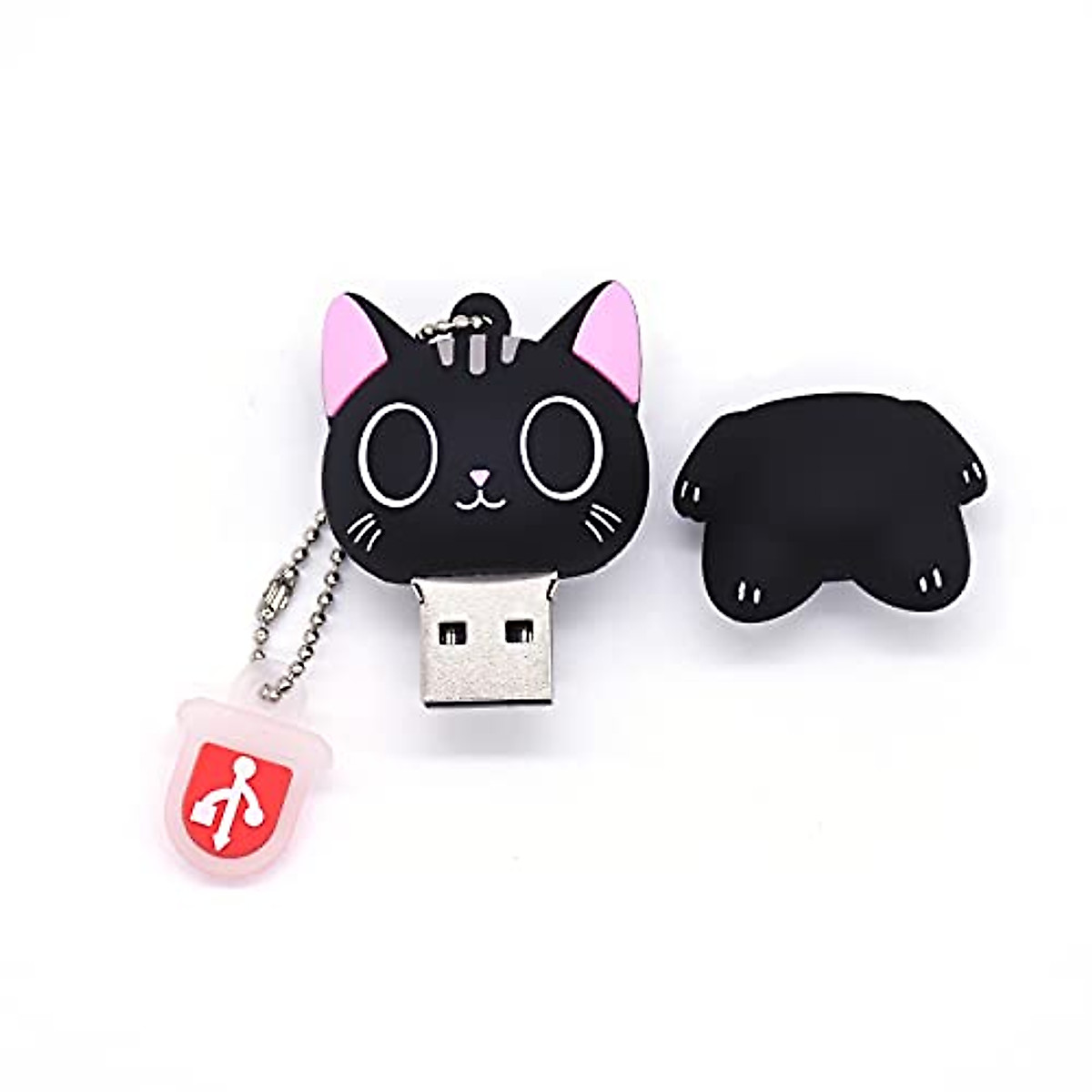 SUNJIANG Cute USB Flash Drive Cat Pen Drive Cartoon Pendrive Memory Stick Cute USB Stick Date Storage Thumb Drive for Kids USB 2.0 (32GB, Cat)