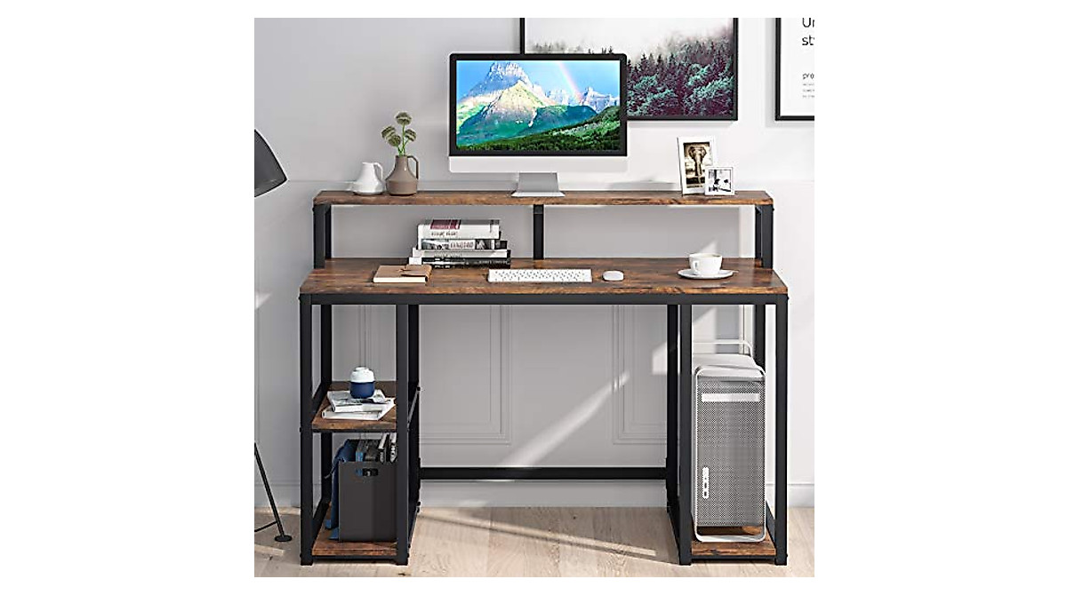 Buy Tribesigns Industrial Computer Desk with Storage