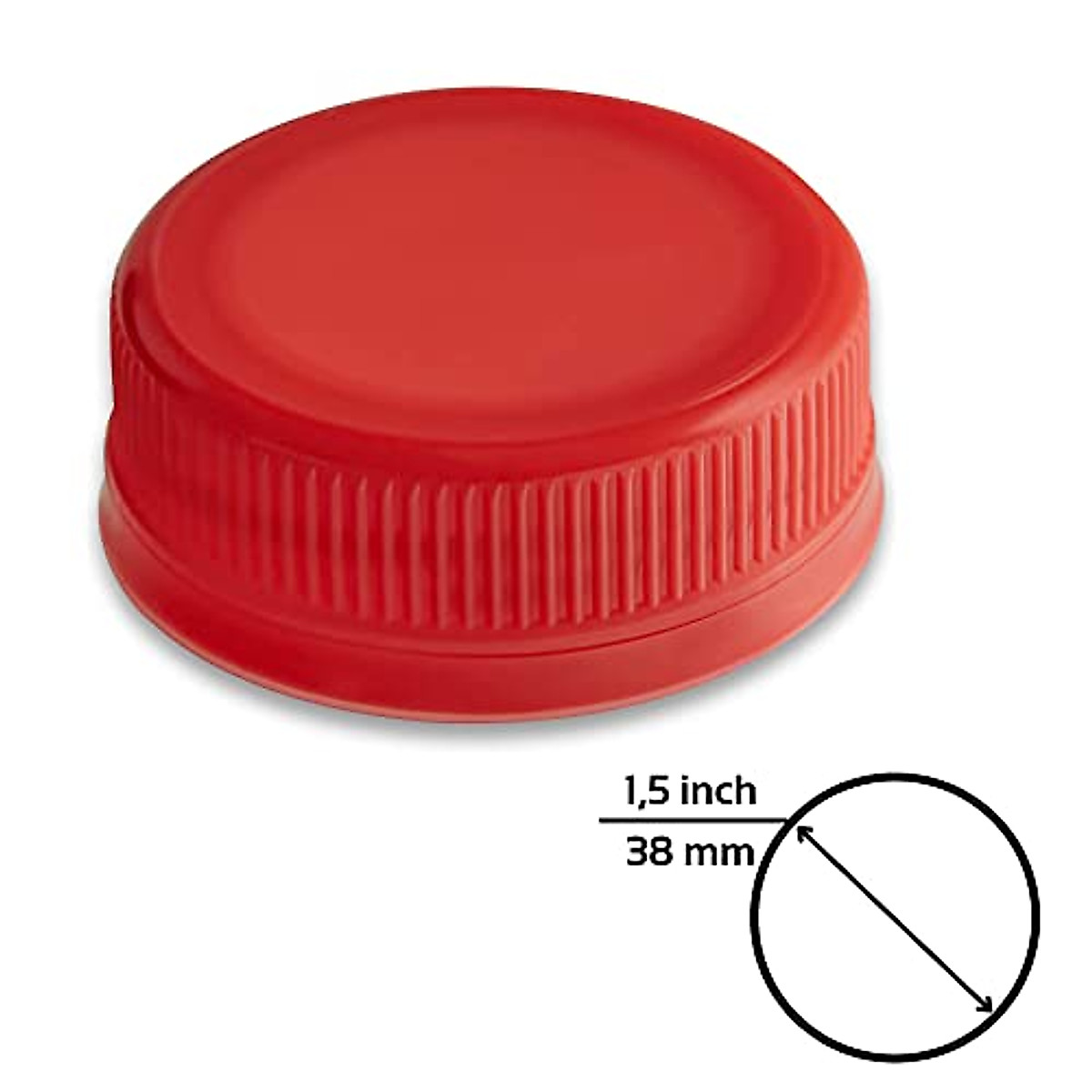 Lakesstory Bottle Caps Tamper Seal Lids Cap for Bottle Screw Cap Bottle Plastic Bottle Caps Juice Bottles Cap (pack of 25, red)