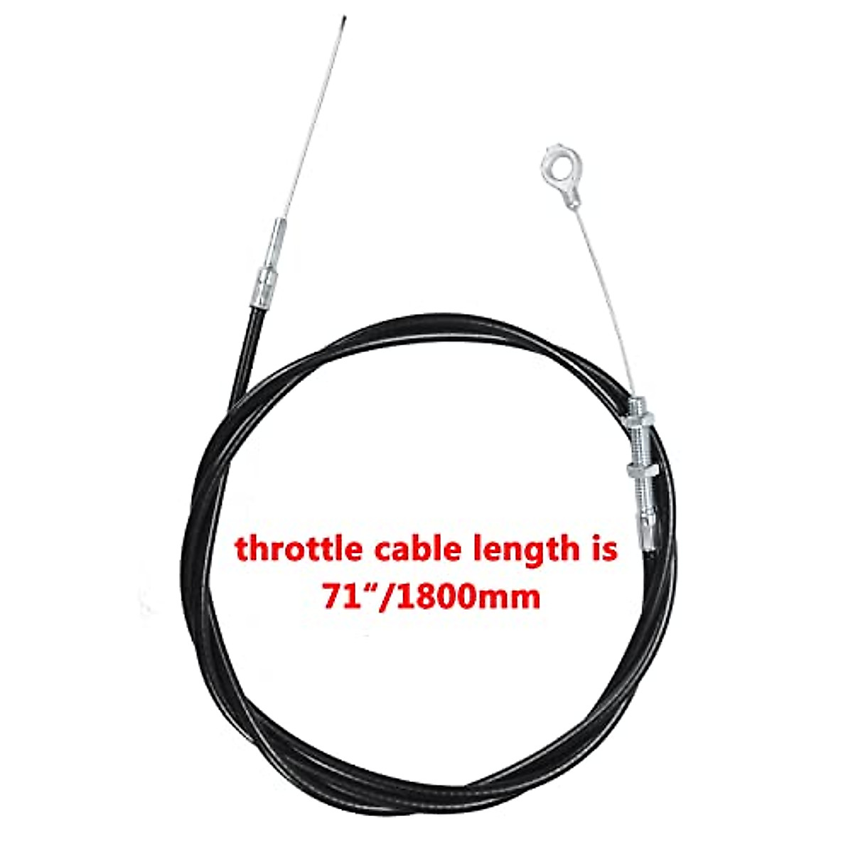 HOLATO 71 Inch Throttle Cable for Predator 196cc 212cc 5.5hp 6.5hp GX160 GX200 Engine Manco Dingo ASW 8252-1390 American Sportworks Kandi Yerf Dog Go Kart Go Cart Lawn Mower Mini Bike Heavy Duty Parts