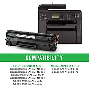 LINKYO Compatible Toner Cartridge Replacement for Canon 128 (Black, 3-Pack)