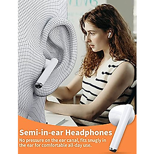 Wireless Earbuds 5.3 Bluetooth Headphone HiFi Stereo in Ear Noise Canceling Headset Earpieces Cordless Earphones for iPhone 14 Pro Max Andriod Google Pixel 7 Pro 6 Buds Samsung Galaxy S23 S22 Ultra