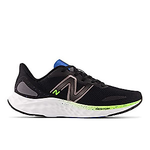 New Balance Men's Fresh Foam Arishi V4 Running Shoe, Black/Pixel Green/Cobalt, 7.5 X-Wide