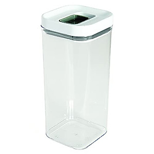 Copco Food and Organization Storage Container with Airtight Lid, Set of 3 Narrow.052, 1.05, 1.79-Quart, Clear