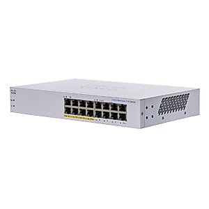 Cisco Business CBS110-16PP-D Unmanaged Switch | 16 Port GE | Partial PoE | Limited Lifetime Protection (CBS110-16PP-D)