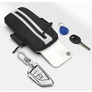 UMILAKE Phone Holder for Running for Women Men Waterproof Small Arm Bands Arm Band for Phone for Running Use for Running Hiking and Biking Arm Bands with Card/Key Bag/Earphone (Black)
