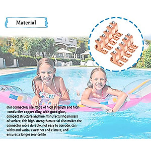 10 Packs Pool Bonding Lug with High Conductivity Copper Alloy, 4-14 Wire Range
