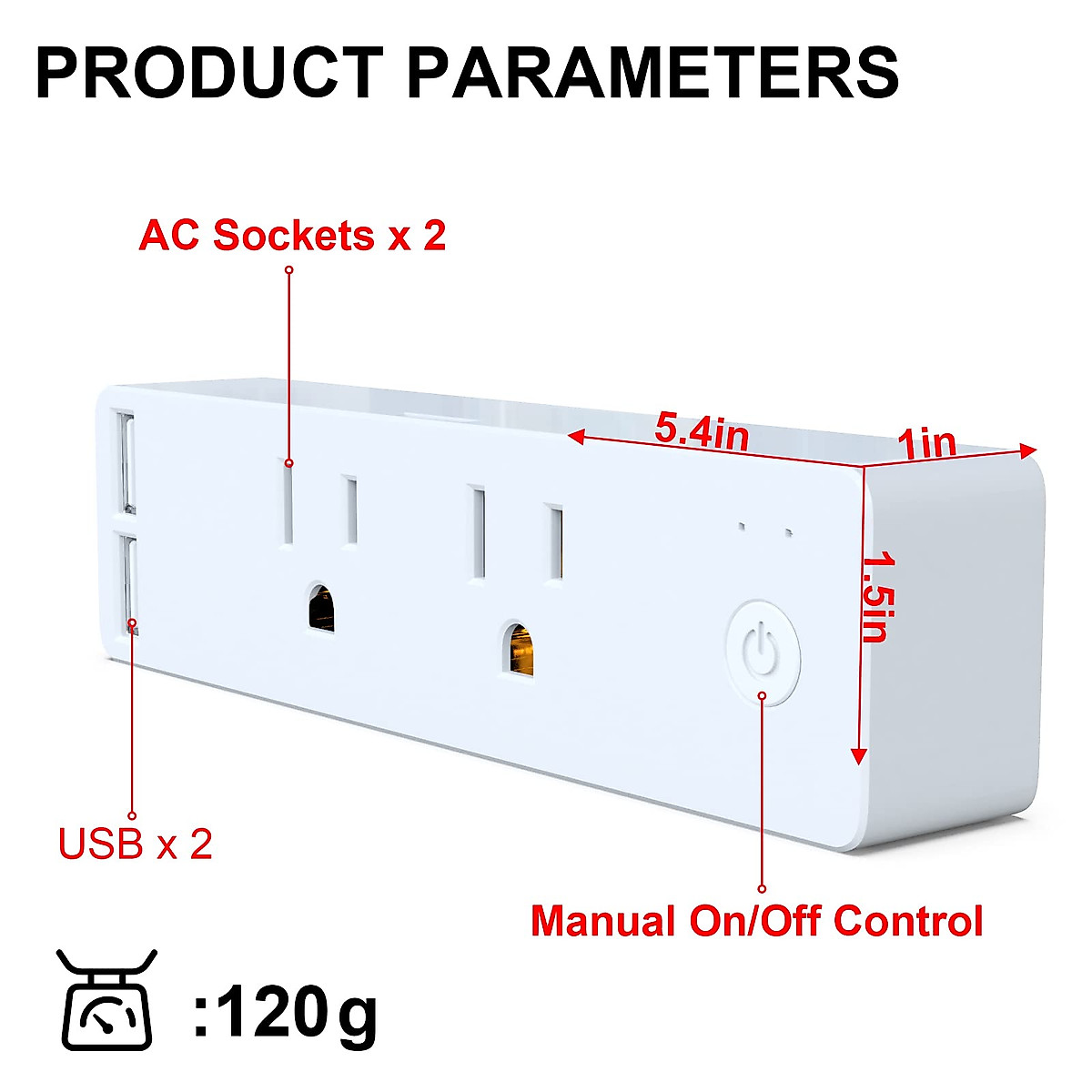 Toxaoii Mini WiFi Smart Plug, Outlet Extender Dual Socket Plugs with USB, Surge Protector with Remote Control and Timer Function, Compatible with Alexa, Google Assistant, No Hub Required