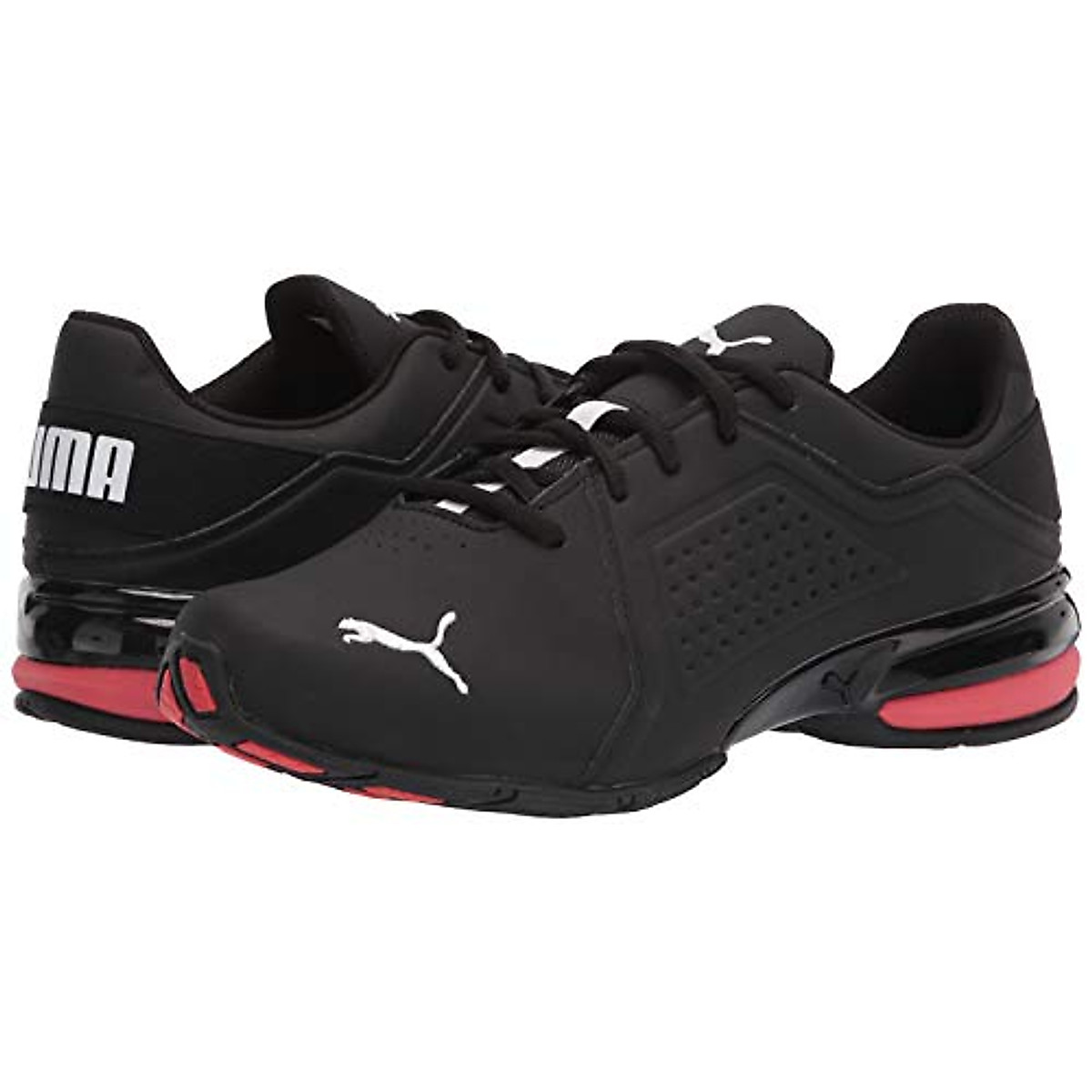 PUMA Men's VIZ RUNNER WIDE Sneaker, Puma Black-Puma White, 10.5