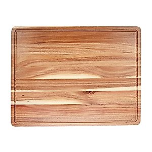 Cibeat Extra Large Wood Cutting Board 24 x 18 Inch, 1.2 Inches Thick Butcher Block, Reversible Wooden Kitchen Block, over Stove Cutting Board, with Side Handles and Juice Grooves