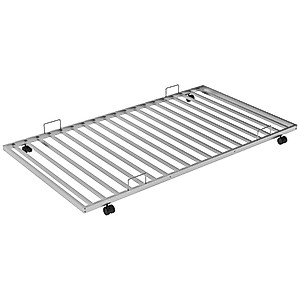 Merax Twin Over Full Bunk Bed with Trundle, 3 in 1 Triple Bunk Beds, Sturdy Steel Bunk Beds Frame for 3 Kids/Teens with Two Side Ladders and Safety Guard Rail,Silver Color