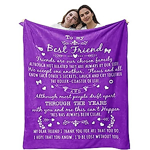 Omokil Best Friend Birthday Gifts, Friendship Gifts for Women, BFF Gifts for Women, Gift for Best Friend, Best Friend Long Distance Gifts Blanket 50" X 60"