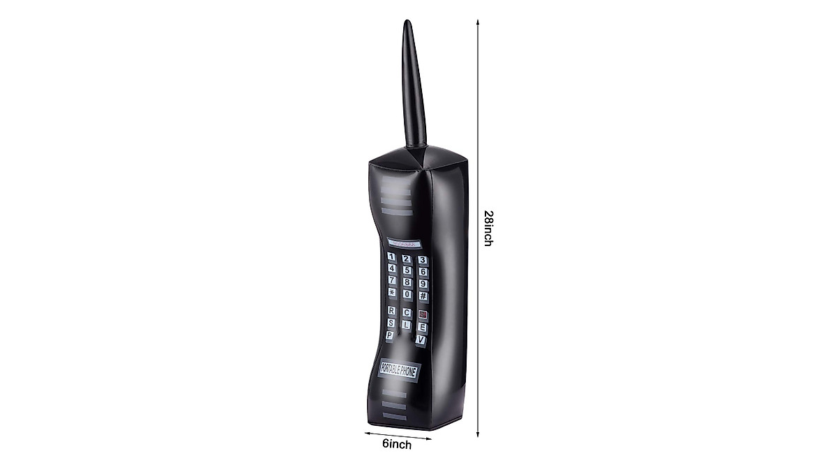 Retro 80's Inflatable Mobile Phone Party Props - 2 Pack
