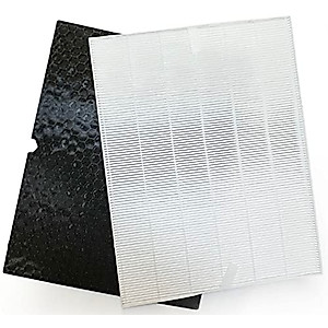 Nispira 116130 5500-2 Air Purifier Replacement Filter H for Winix 5500-2 AM80 True HEPA Activated Carbon 16.25 L x 12.5 W x 1.5 TH, 1 Set
