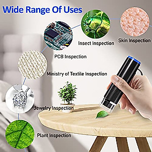 Wireless Digital Microscope, SKYBASIC 50X-1000X Magnification WiFi USB HD Portable Handheld Pocket Microscopes Camera with 8 Adjustable LED Compatible with iPhone iPad Android Windows Mac Computer