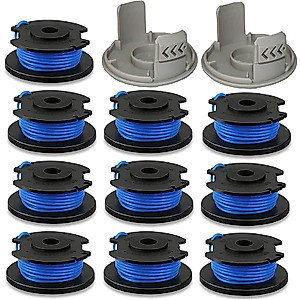 LEIMO KPARTS 0.065 String Trimmer Spool Line for Ryobi One+ AC14RL3A, 0.065" Autofeed Replacement Spools for Ryobi 18V, 24V, and 40V Cordless Trimmers (12 Pack)