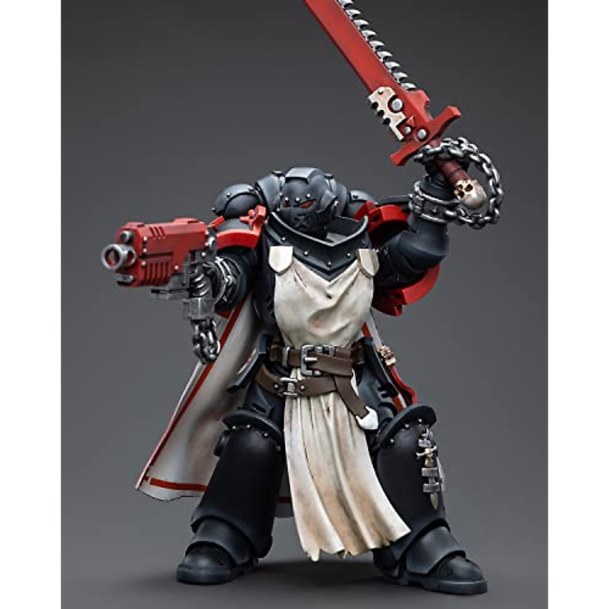 Pipigirl JoyToy × Warhammer 40K Genuine License 1/18 Soldier, Black Templars Primaris Sword Brethren, 4inch Army Military Extreme Warrior Models Action Figures Kits (Harmund)