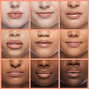 Hydrating Lip Glow Oil, Moisturizing Lip Glow Oil, Nourishing Glossy Transparent Lip Oil, Plumping Lip Oil, Lip Balm, Non-sticky Tinted Toot Lip Balm for Lip Care (CLEAR) 0.2 OZ