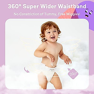 Babycozy Boucy Soft Newborn Diapers for Sensitive Skin, Hypoallergenic Disposable Diapers, Plain White Diapers Without Chlorine, Soft Diapers for Baby&Infant&Preemie, Size 1(8-14lb) 148 Count