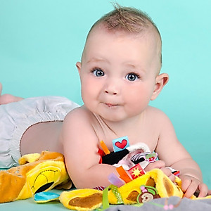 label label Friends Pinky Pig Silky Comfort Mini Grasp and Soothe Taggie Blanket