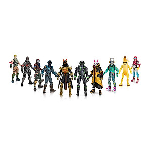 Fortnite The Chapter 1 Collection - Ten 4” Action Figures, Featuring Recruit (Jonesy), Black Knight, Rust Lord, The Visitor, Drift, DJ Yonder, Ice King (Gold), Peely, Rox, Eternal Voyager