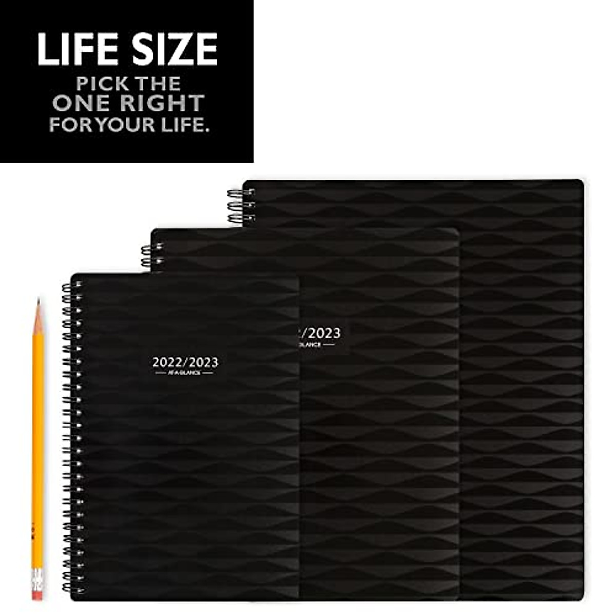 AT-A-GLANCE 2022-2023 Planner, Weekly & Monthly Academic, 5-1/2" x 8-1/2", Small, Elevation, Black (75101P05)