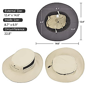 Calamus UPF 50 Boonie Sun Hat– Sun Protection Hat, Fishing Hat, Hunting Hat- Light Khaki