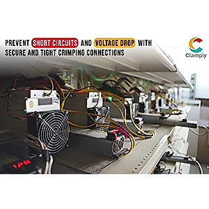 Clamply 530Pcs Heat Shrink Wire Connectors Kit, (22-10 AWG) Waterproof Marine Grade Electrical Connectors, Fork Ring Wire Crimp Butt Connectors for Automotive Boat Truck Wiring Stereo Wire Joints