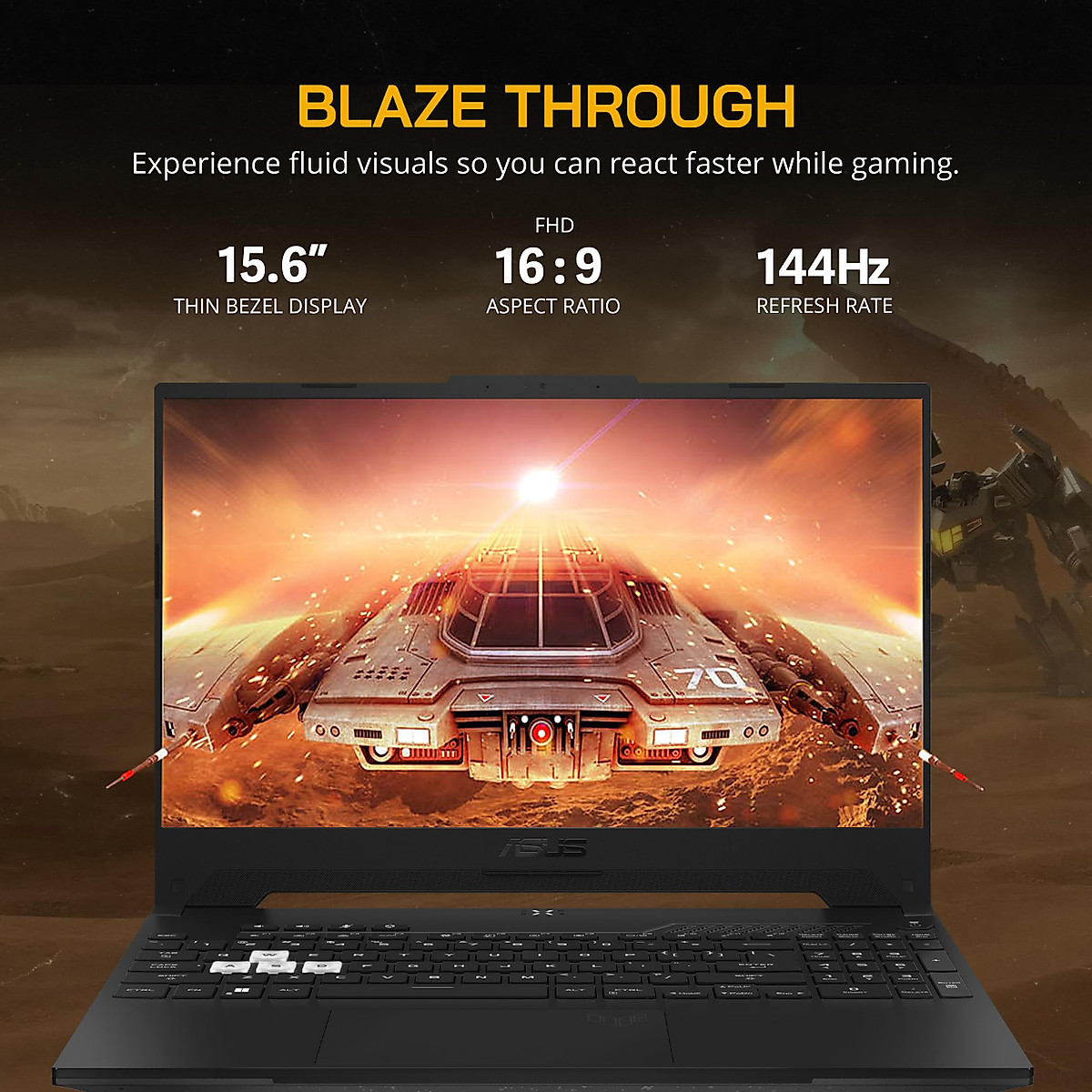 Asus 2022 TUF Dash 15.6' 144Hz Gaming Laptop, Intel 12th Core i7-12650H, 32GB DDR5 RAM, 2TB PCIe SSD, NVIDIA GeForce RTX 3070 Graphics 8GB, Backlit Keyboard, Win 11 Pro, Black, USB Card, | (ASUS TUF)
