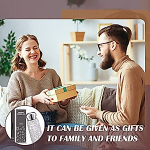 Rhinestone Water Bottle, Bling Diamond Water Bottle, Gifts for Women Stainless Steel Thermal Bottle Refillable Insulated Cup Silver Glitter Water Bottles for Women Bottles for Coffee, 260 ml (White)